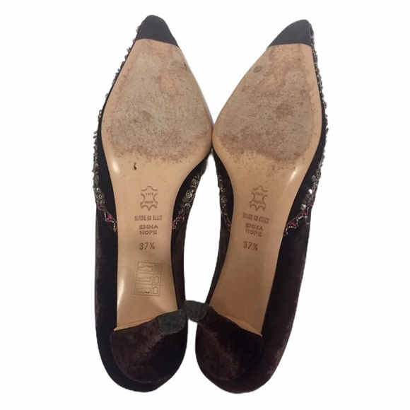 Emma Hope | Shoes | Emma Hopes Velvet Sequin Pumps | Poshmark
